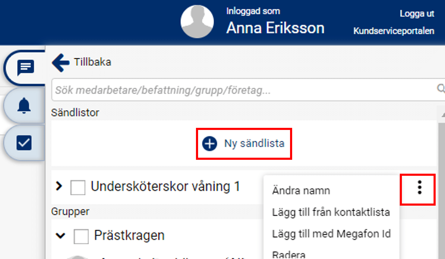 Meddelande - Alfa eCare